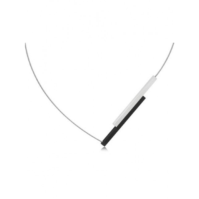 Clic collier aluminium zwart staaf C149z