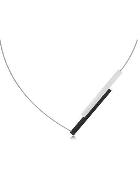 Clic collier aluminium zwart staaf C149z